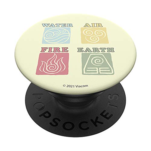 Avatar: The Last Airbender Nation Elements Symbols PopSockets PopGrip: Swappable Grip for Phones & Tablets