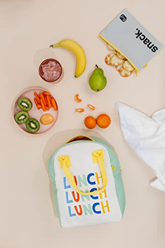 Fluf Zip Snack Sack: Reusable Snack & Sandwich Bag, Zipper Closure | 100% organic cotton with RPET lining | Tested Food-Safe | Rinsable & Machine Washable (Snack Black, Snack)