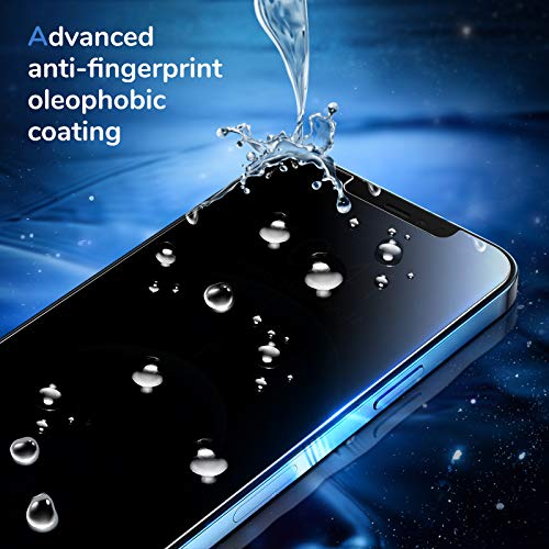 Syncwire Privacy Screen Protector for iPhone 12 Pro Max 6.7" [2-Pack], Anti Spy Tempered Glass Film with Auto Alignment Tool [9H Hardness, Shatterproof, Bubble Free, Sensitive Touch, Anti-Smudge]