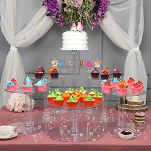 efavormart lovely 8 tier acrylic crystal glass clear cake dessert decorating stand for birthday party wedding