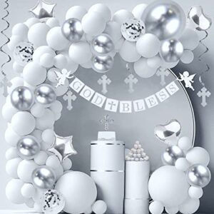 elkanah baptism decorations for boys girls first communion decorations bautizo primera comunion decoracion christening decor party supplies cake topper banner balloons