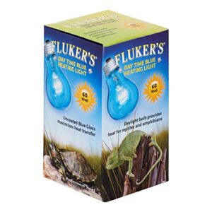 fluker's reptile incandescent daylight bulb for pet habitat, blue pack of 2 60-watts