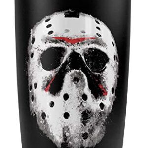 Logovision Friday The 13Th Jason Mask Stainless Steel Tumbler 20 oz Coffee Travel Mug/Cup, Vacuum Insulated & Double Wall with Leakproof Sliding Lid | Great for Hot Drinks and Cold Beverages