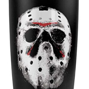 Logovision Friday The 13Th Jason Mask Stainless Steel Tumbler 20 oz Coffee Travel Mug/Cup, Vacuum Insulated & Double Wall with Leakproof Sliding Lid | Great for Hot Drinks and Cold Beverages