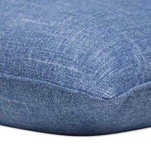 Pillow Perfect Tory Solid Indoor/Outdoor Lumbar Pillow Plush Fill, Weather and Fade Resistant, Lumbar - 11.5" x 18.5",, Blue, 2 Count