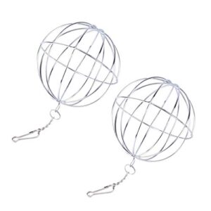 ultechnovo pet feed dispenser ball rabbit grass ball animal hanging ball toy feed dispenser sphere treat toy ball-shaped straw frame for hamster rat rabbit guinea pig 2pcs