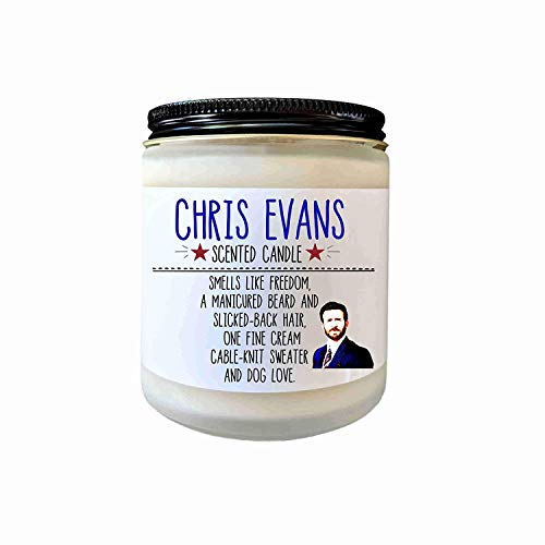 Chris Evans Scented Candle Gift for Her Fan Gift Pop Culture Candle Celebrity Candle Candle Gift Celebrity Merch Captain America