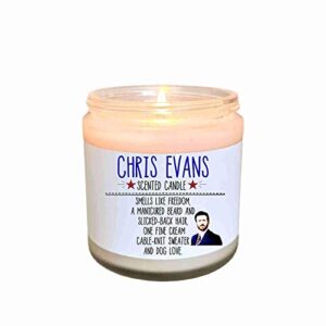 Chris Evans Scented Candle Gift for Her Fan Gift Pop Culture Candle Celebrity Candle Candle Gift Celebrity Merch Captain America