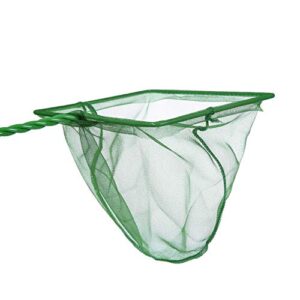 Laojbaba Aquarium Fishing Net Fish Tank Cleaning Tools Fine Mesh Net with Plastic Handle Green 8 Inch