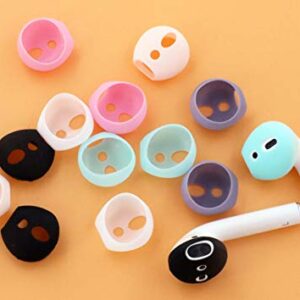 IiEXCEL [ Fit in Case ] 6 Pairs Thin Replacement Eartips Slim Gel Earbuds Ear Tips Skin Accessories Compatible with AirPods 1 and 2 [Fit in Charging Case] 6 Multicolor