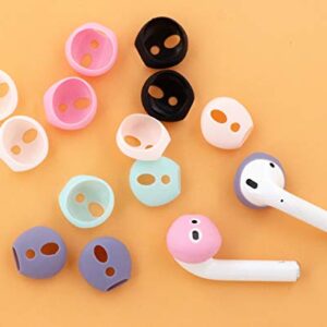 IiEXCEL [ Fit in Case ] 6 Pairs Thin Replacement Eartips Slim Gel Earbuds Ear Tips Skin Accessories Compatible with AirPods 1 and 2 [Fit in Charging Case] 6 Multicolor