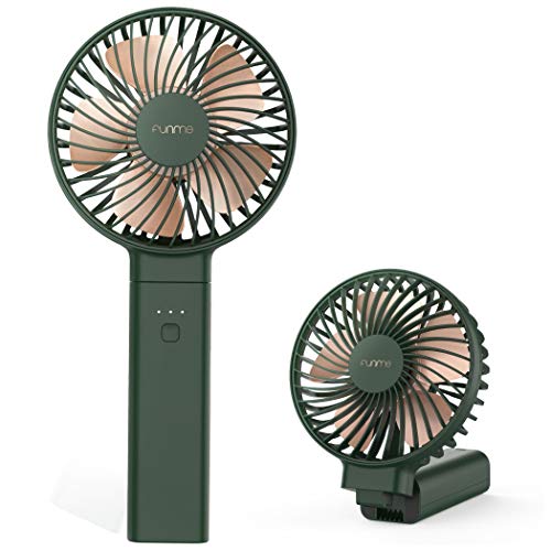 OUTXE Funme 5000mAh Handheld Fan Portable Cooling Fan USB Desk Fan Person Fan 4 Speed Settings for Outdoor Travel Green