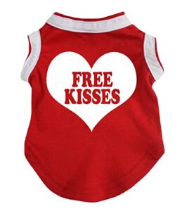 petitebella 'free kisses' heart puppy dog shirt (red, medium)