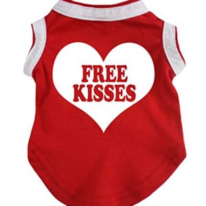 Petitebella 'Free Kisses' Heart Puppy Dog Shirt (Red, Medium)