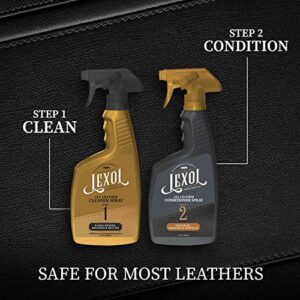 Lexol Trigger Spray Cleaner and Conditioner Kit with 2 Applicators (4 Items) - Foaming Car Leather Cleaner and Conditioner Kit