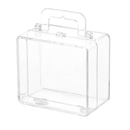 Hammont Suitcase Shaped Acrylic Candy Boxes - 12 Pack - 2.55"x1.96"x1.18"- Perfect for Weddings, Birthdays, Party Favors and Gifts | Designer Cute Clear Lucite Plastic Treat Containers