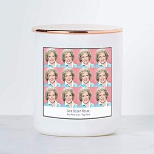 one dozen roses - golden girls rose nylund - soy candle