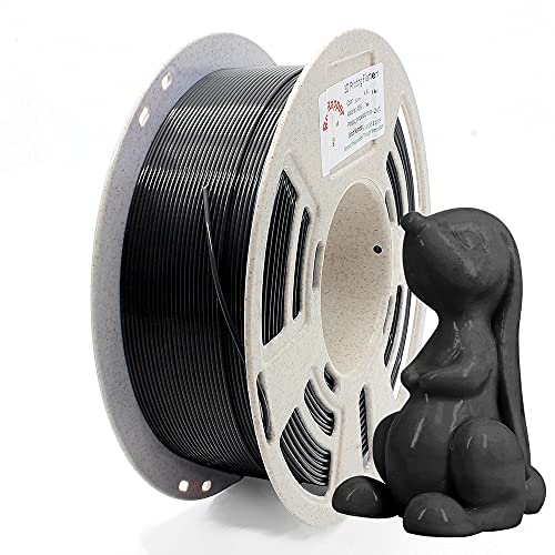 Reprapper Tangle Free Black PVB Filament for 3D Printer & 3D Pen - Print Like PLA Filament 1.75mm Easy Smoothable Post Polishing with IPA Alcohol Smooth Finish Work Black 1 kg (2.2 lbs).