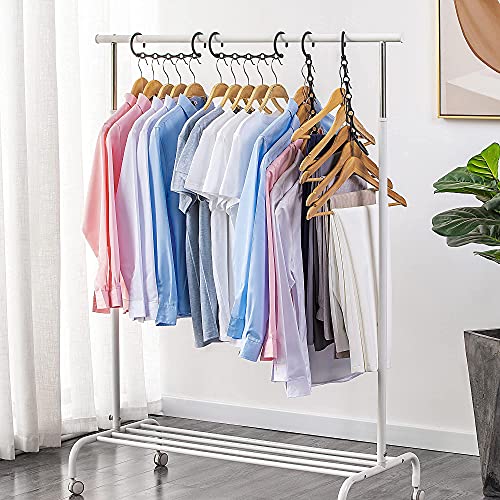 Cimlord 10 Pack Space Saving Plastic Magic Hangers, Bedroom Closet Organization and Storage, Clothes Hangers Space Saver for Closet Organizer, New Home Essentials Stackable Hangers