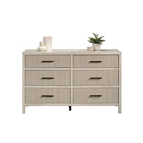 Sauder Pacific View Dresser, L: 55.827" x H: 17.48" x W: 34.567", Chalked Chestnut Finish