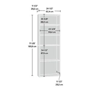 Sauder Beginnings 5-Shelf Bookcase, Silver Sycamore Finish