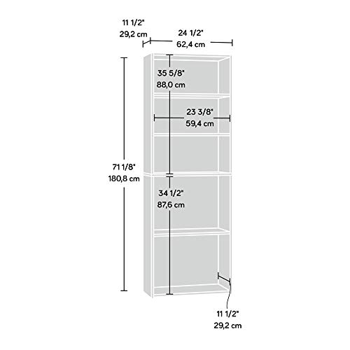 Sauder Beginnings 5-Shelf Bookcase, Silver Sycamore Finish