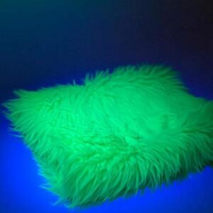 UV Reactive Solid Shaggy Faux Fur Fabric Sold by The Yard DIY Coats Costumes Scarfs Accessories Fashion (Neon Green)