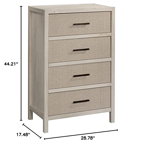 Sauder Pacific View Dresser, L: 28.78" x H: 17.48" x W: 44.213", Chalked Chestnut Finish