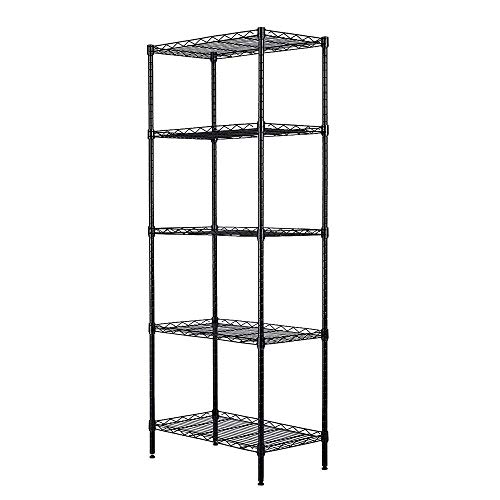 5 Layers Wire Shelves Unit Adjustable Metal Shelf Rack Kitchen Storage Organizer