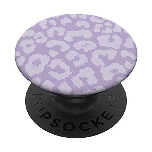 Lavender pale purple Leopard Cheetah Animal Women Girls Cute PopSockets PopGrip: Swappable Grip for Phones & Tablets