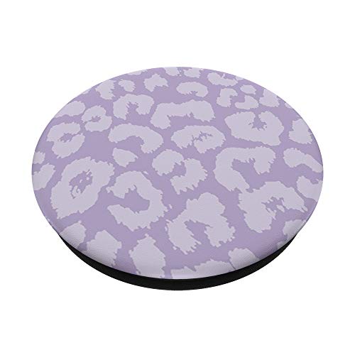 Lavender pale purple Leopard Cheetah Animal Women Girls Cute PopSockets PopGrip: Swappable Grip for Phones & Tablets