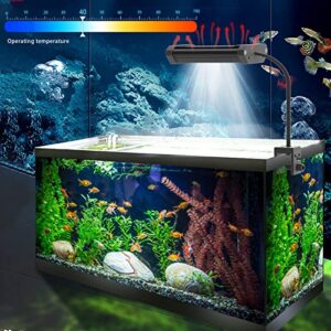 Lominie Planted Aquarium Light, 2-Channel Timer Dimmer Freshwater Small Fish Tank Light 6500K with Gooseneck for Planted Refugium Nano Tank (Bar10 Freshwater)