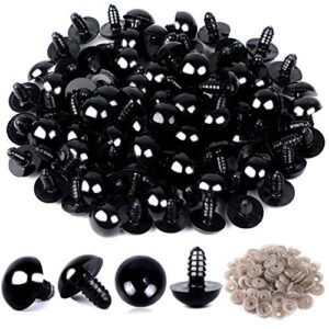 120pcs plastic safety crochet eyes bulk with 120pcs washers for crochet crafts (0.48inch/12mm)