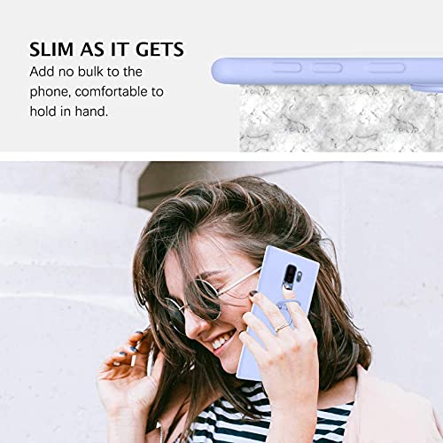 KANGYA Samsung Galaxy S9 Plus Case, Slim Silicone | Kickstand with 360° Ring Holder | Support Car Mount Samsung Galaxy S9+ Plus 6.2" Phone Case Cover for Girls Women, Purple