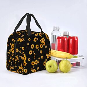 OMXNAQZ Sunflower Insulated Lunch Bag for Women with Containers Freezable Cooler Thermal Waterproof Lunch Box