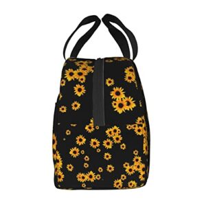 OMXNAQZ Sunflower Insulated Lunch Bag for Women with Containers Freezable Cooler Thermal Waterproof Lunch Box