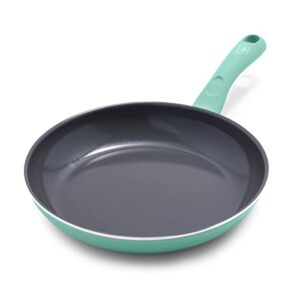 greenlife soft grip diamond healthy ceramic nonstick, 8" frying pan skillet, pfas-free, dishwasher safe, turquoise