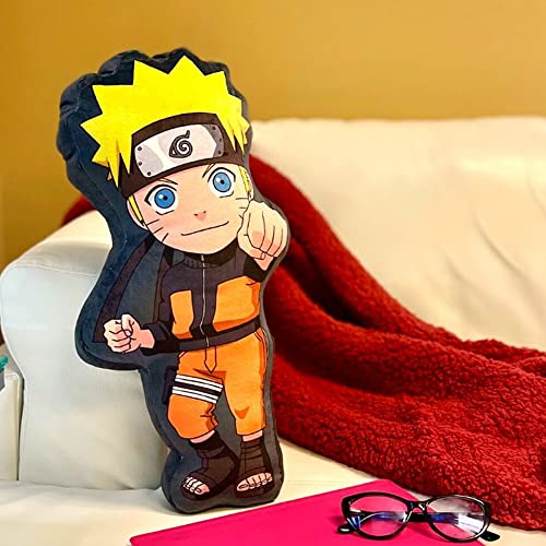 JUST FUNKY Naruto Chibi Plush Pillow, Throw Pillow, Decor, Polyester Pillow | 10 x 20 Inches | Bedding | Home Deco | Anime Pillow | Official Licensed