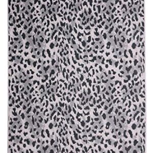 Furnish my Place Leopard Print Area Rug - 3 ft. 6 in. x 5 ft. 6 in, Ligh Grey, Rectangular Accent Rug with Contemporary Design