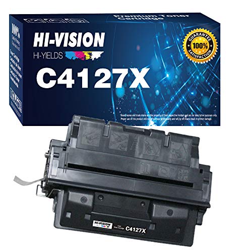 HI-Vision Compatible C4127X Toner Cartridge Replacement for HP 27X 4127X 4127 Work with Laserjet 4000 4000n 4000t 4000tn 4000se 4050 4050n 4050t 4050tn 4050se Printer (1Pack, Black)