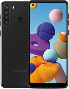 samsung galaxy a21 a215u 6.5” infinity display 32gb android smartphone (black, new gsm unlocked)