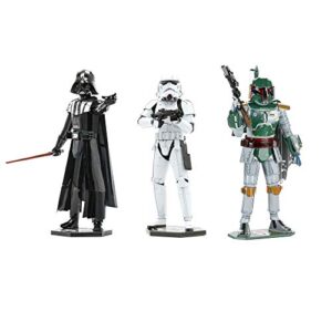 metal earth fascinations premium series 3d metal model kits star wars set of 3 - darth vader - stormtrooper - boba fett