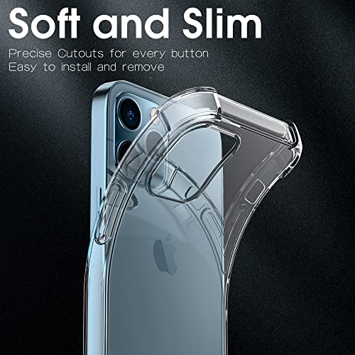 Migeec for iPhone 12 Pro Max Clear Case Shockproof Phone Cover Protective Phone Case, 6.7 inch