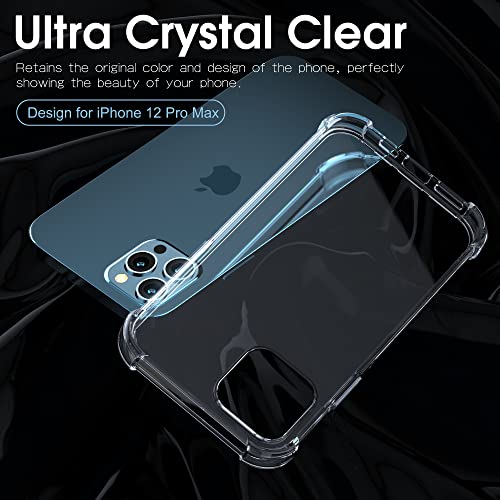 Migeec for iPhone 12 Pro Max Clear Case Shockproof Phone Cover Protective Phone Case, 6.7 inch