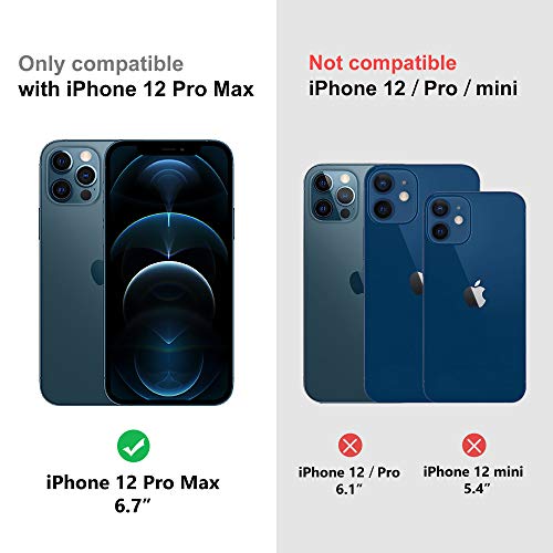 Migeec for iPhone 12 Pro Max Clear Case Shockproof Phone Cover Protective Phone Case, 6.7 inch