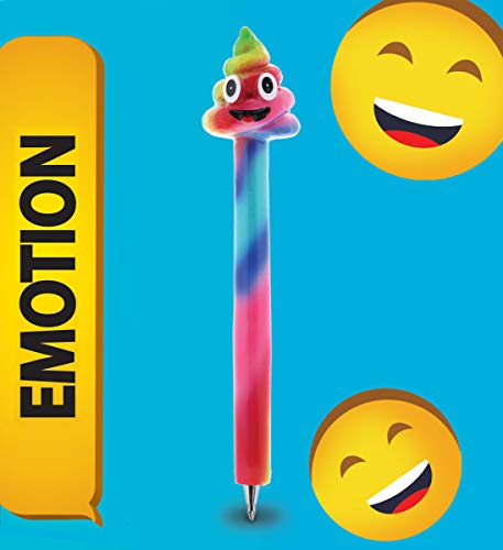 Planet Pens Bundle of Poop Face Emotion & Poop Rainbow Novelty Pens - Unique Kids and Adults Ballpoint Pens Colorful Emotions Writing Instrument For School and Office - 4 Pack