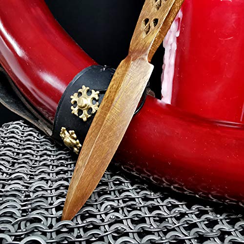 Mythrojan Wooden Knives, Athame Wiccan Wooden Handmade knife Pagan Witch Wizard wicca - Brown