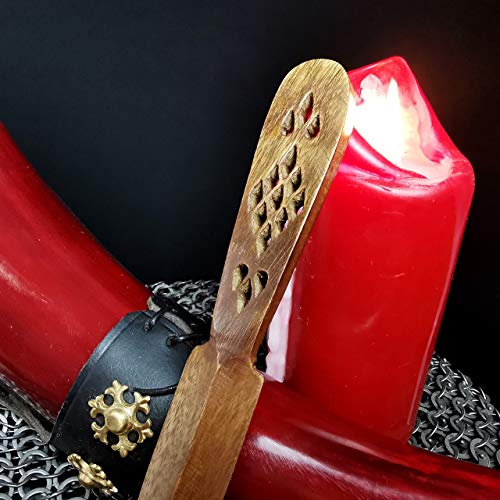 Mythrojan Wooden Knives, Athame Wiccan Wooden Handmade knife Pagan Witch Wizard wicca - Brown