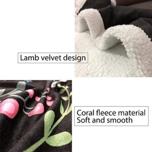 Fluffy and Soft Plush Sherpa Reversible Blanket 59"x79",Cartoon Underwater Graphic with Algaes Coral Reefs Fishes The Life Aquatic Throw Blanket for Children and Adult,Machine Washable Non-Shedding