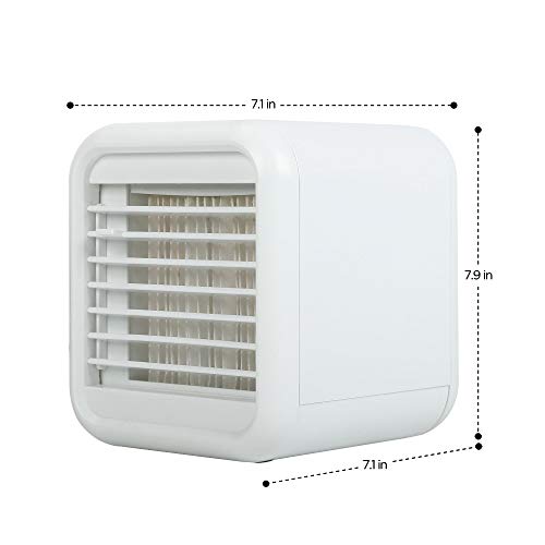 Portable Air Conditioner Fan, Spray humidification, 3 in 1 Air Cooler | Humidifier | Purifier,with 3 Speeds 7 Colors LED Light for Home Office Bedroom